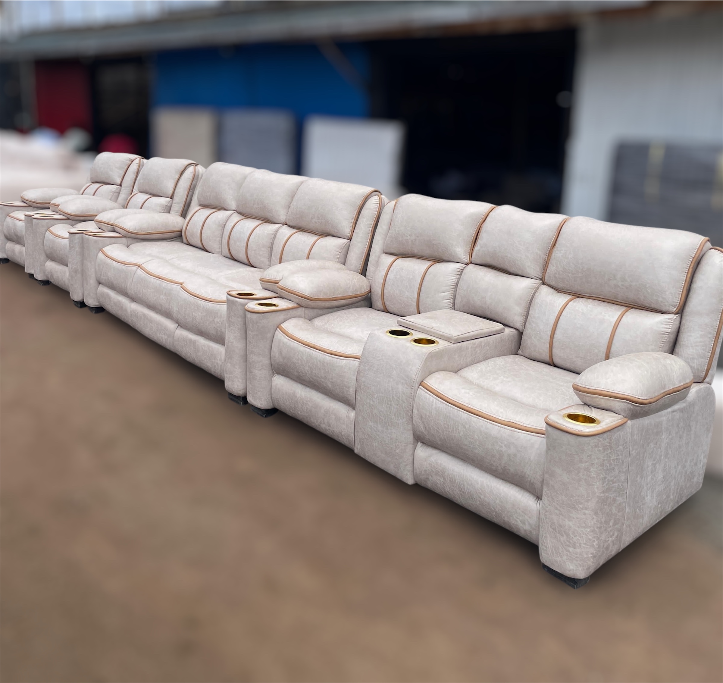 Ultimate comfort 7 seater semi-recliner sofa - VIP Furniture